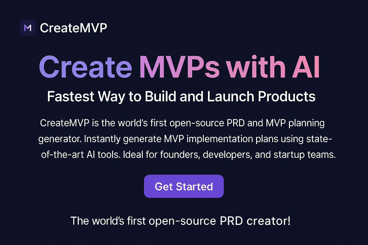 Create MVPs with AI - Generate Complete Implementation Plans Create MVPs with AI - Generate Complete Implementation Plans